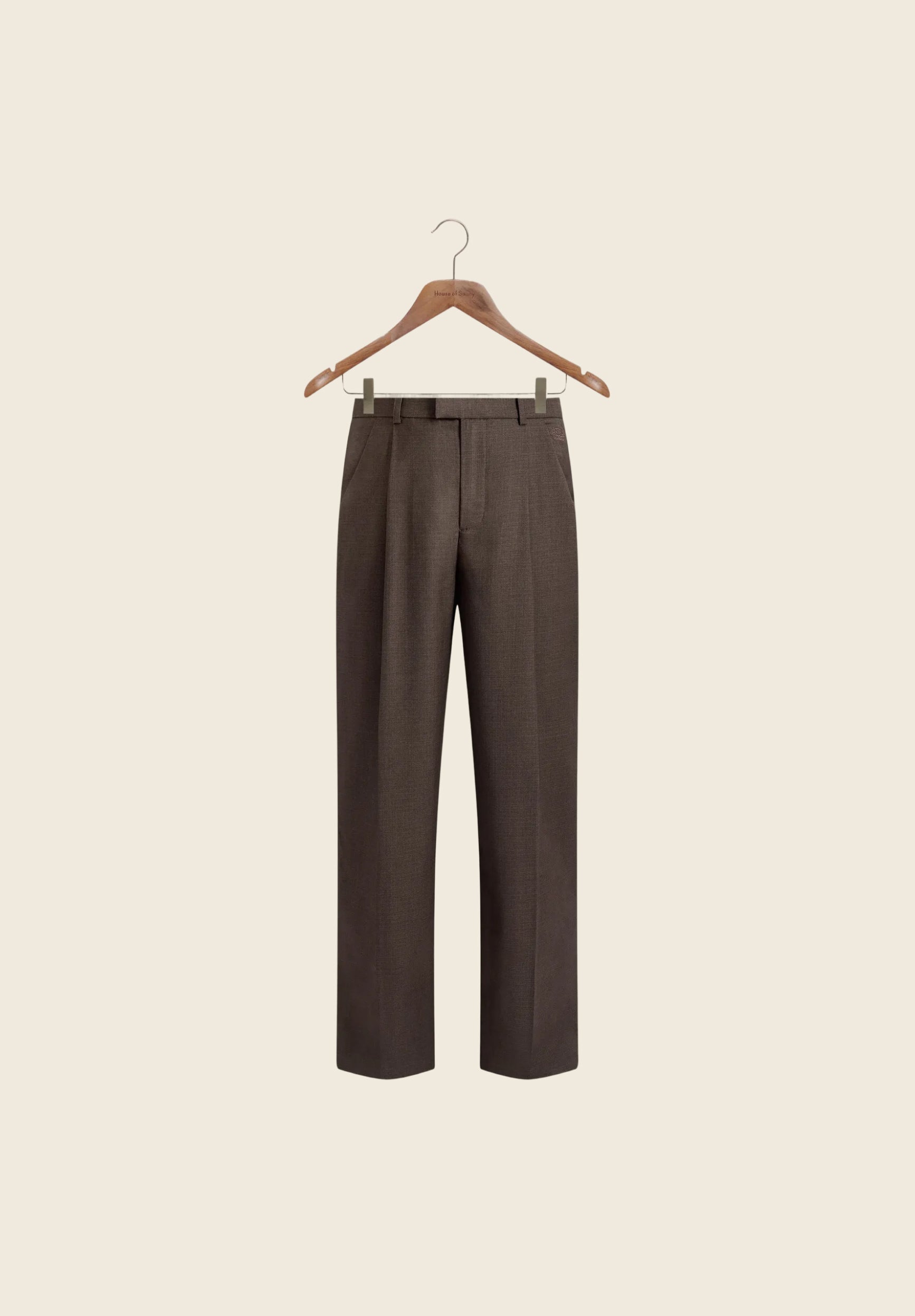 House of Sunny Pleated Suit Trousers Women – Tailored Espresso Trousers ...